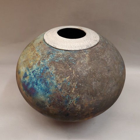 Raku artwork at Hunter-Wolff Gallery in Colorado Springs