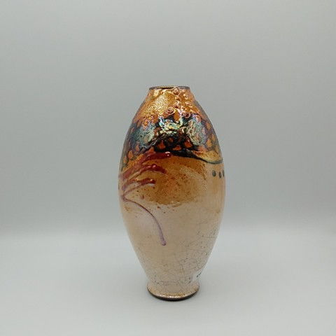 Raku artwork at Hunter-Wolff Gallery in Colorado Springs