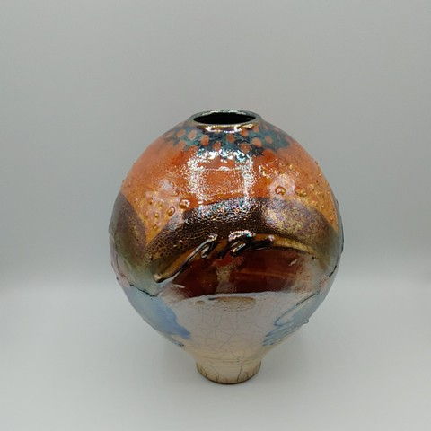 Raku artwork at Hunter-Wolff Gallery in Colorado Springs